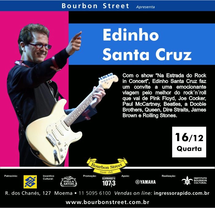 Edinho Santa Cruz se apresenta nesta quarta-feira em São Paulo ...