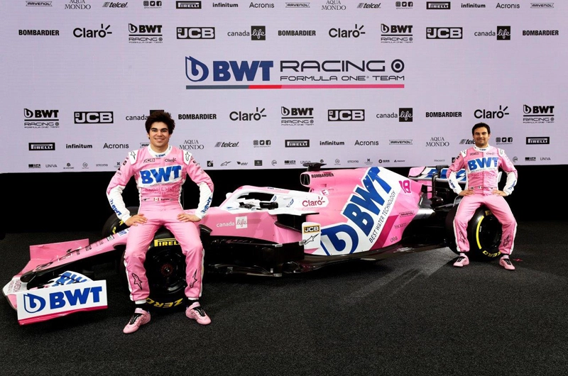 F1: Racing Point, ainda mais rosa, mostra o carro de Stroll e Pérez ...