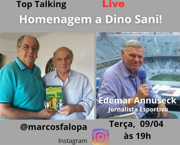 Edemar Annuseck na live de Marcos Falopa em homenagem a Dino Sani ...